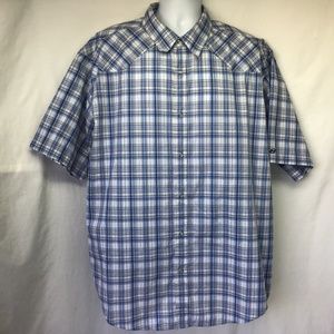 anchor blue | Shirts | Anchor Blue Mens Western Shirt Blue Plaid Xxl ...